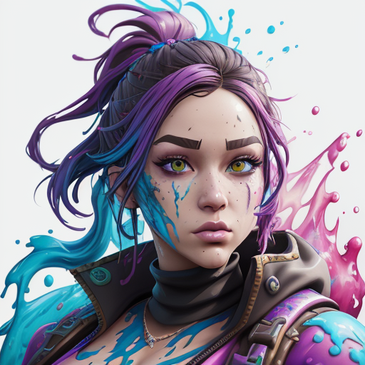 DreamShaper prompt: Splash art, Fortnite style, portrait poster, (whit...