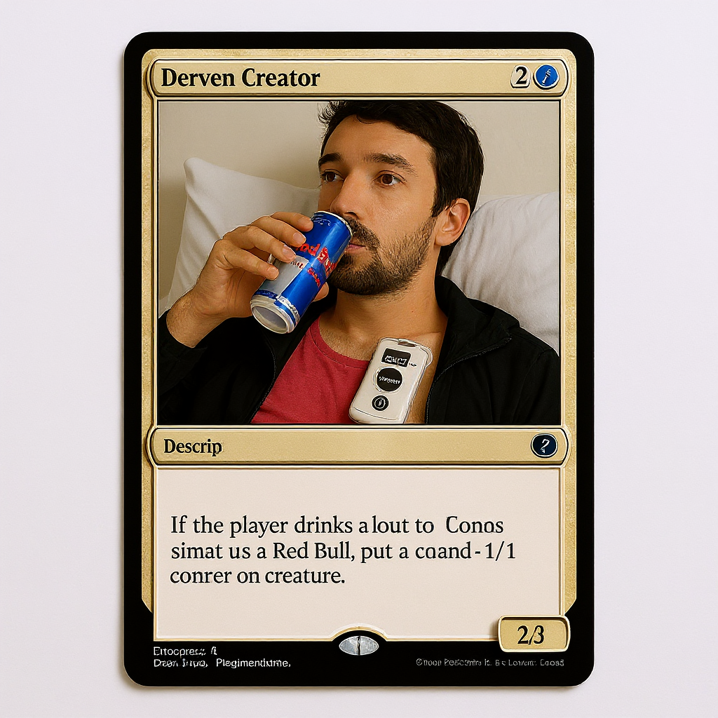 FLUX prompt: Make me a Magic the Gathering card with this...