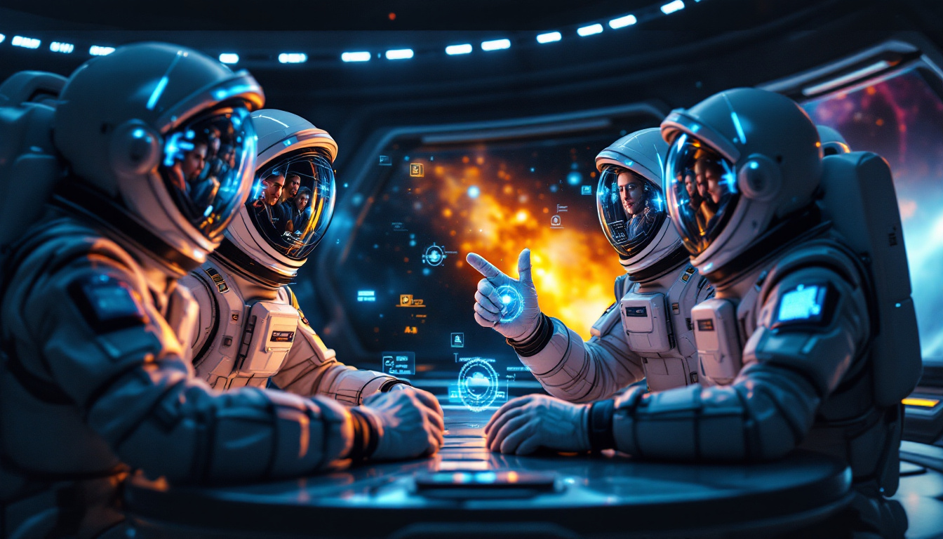 FLUX prompt: /imagine prompt: Astronauts in zero-gravity ...