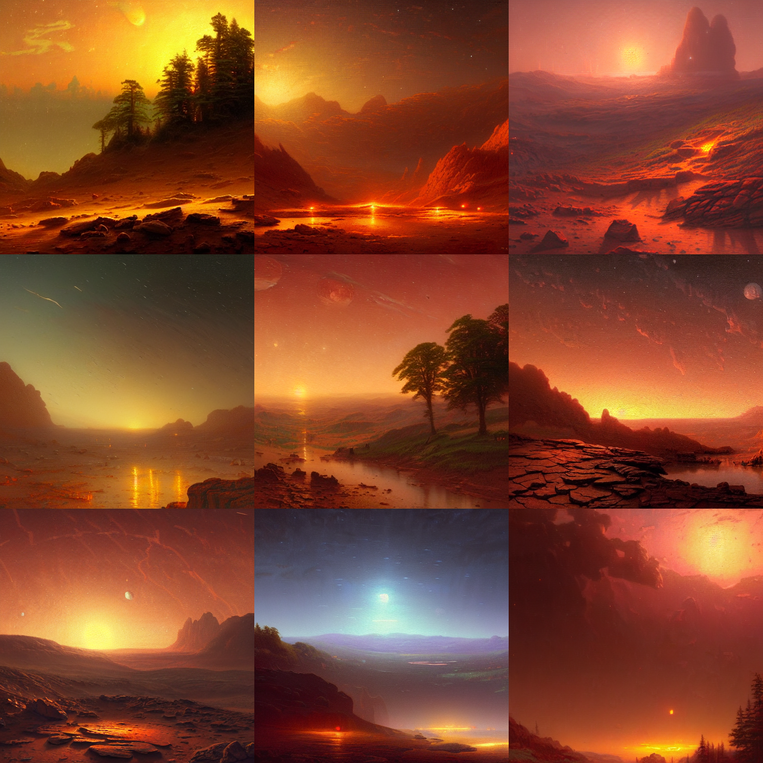 Stable Diffusion prompt: Mars melting landscape by Thomas...