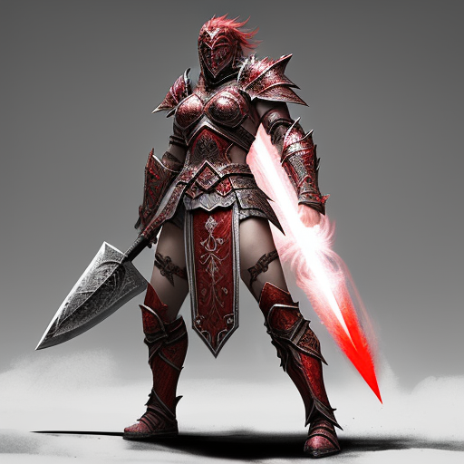 DreamShaper prompt: warrior ,fantasy armor, axe wielder,