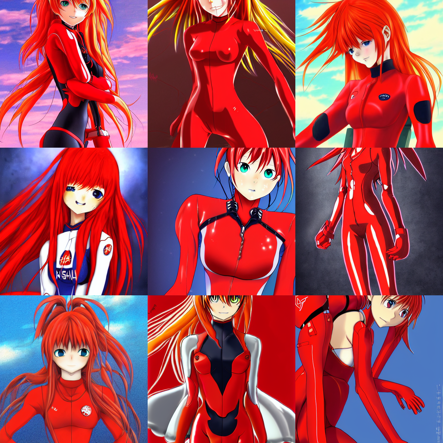 Stable Diffusion prompt: asuka langley sohryu from neon g...