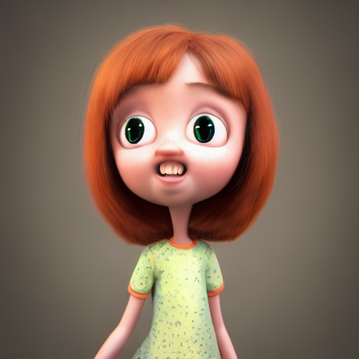 Stable Diffusion prompt: Pixar style little girl, 4k, 8k,...