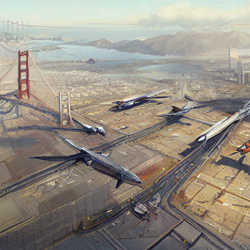 Stable Diffusion prompt: concept art, bird's - eye view f...