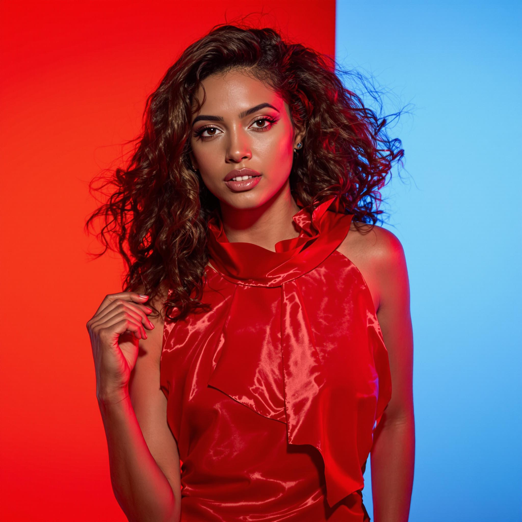 FLUX prompt: fashion editorial, a portrait of young woman...