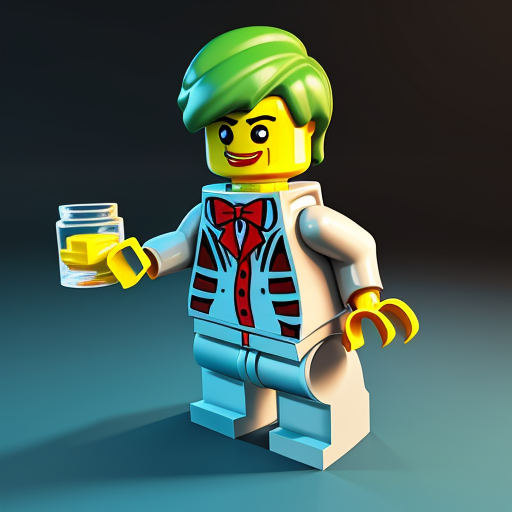 DreamShaper prompt: lego pharmacist character, full body,...