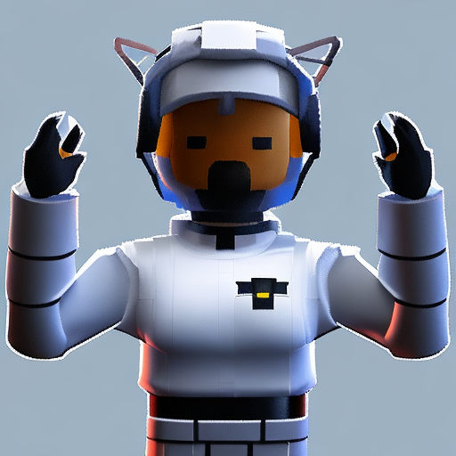 Openjourney prompt: A Roblox charakter pilot character in...