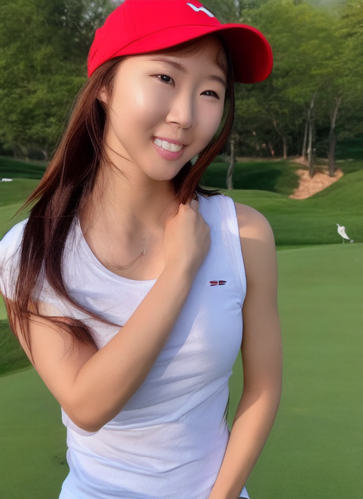 Stable Diffusion prompt: 1 girl, beautiful , pro golf , f...