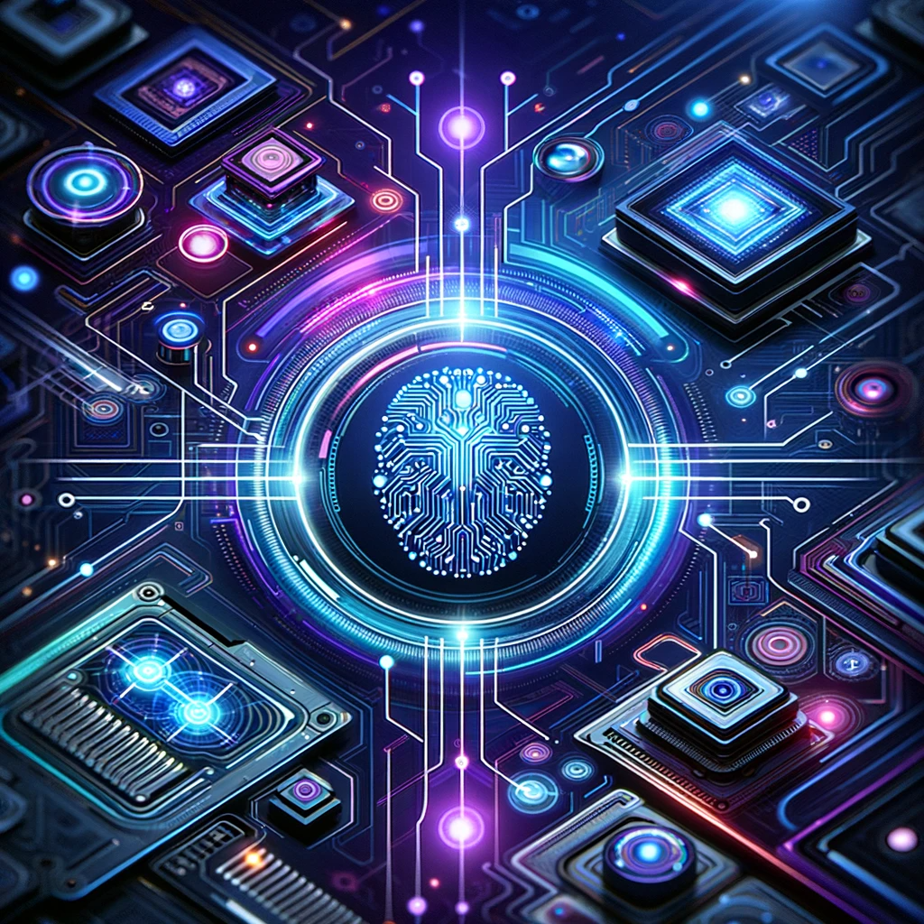 DALL·E prompt: Create a high-tech image with not too much...