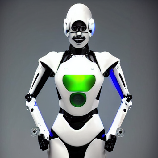 Stable Diffusion prompt: robot face :: futurism, cyborg,