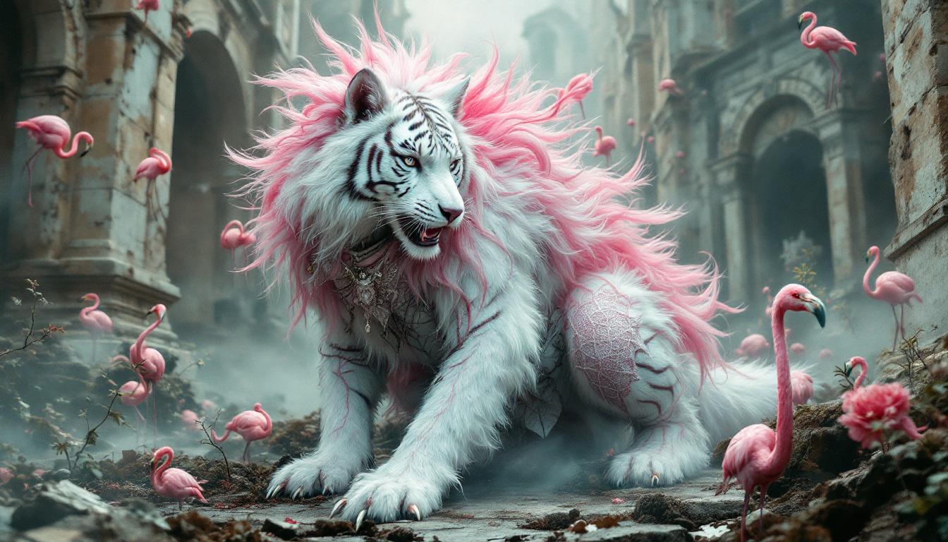 FLUX prompt: Surreal cosmic ephemeral fantasy, Alice in ...