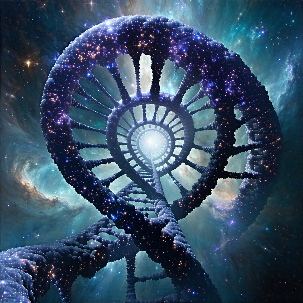 Stable Diffusion prompt: A colossal double helix made of ...