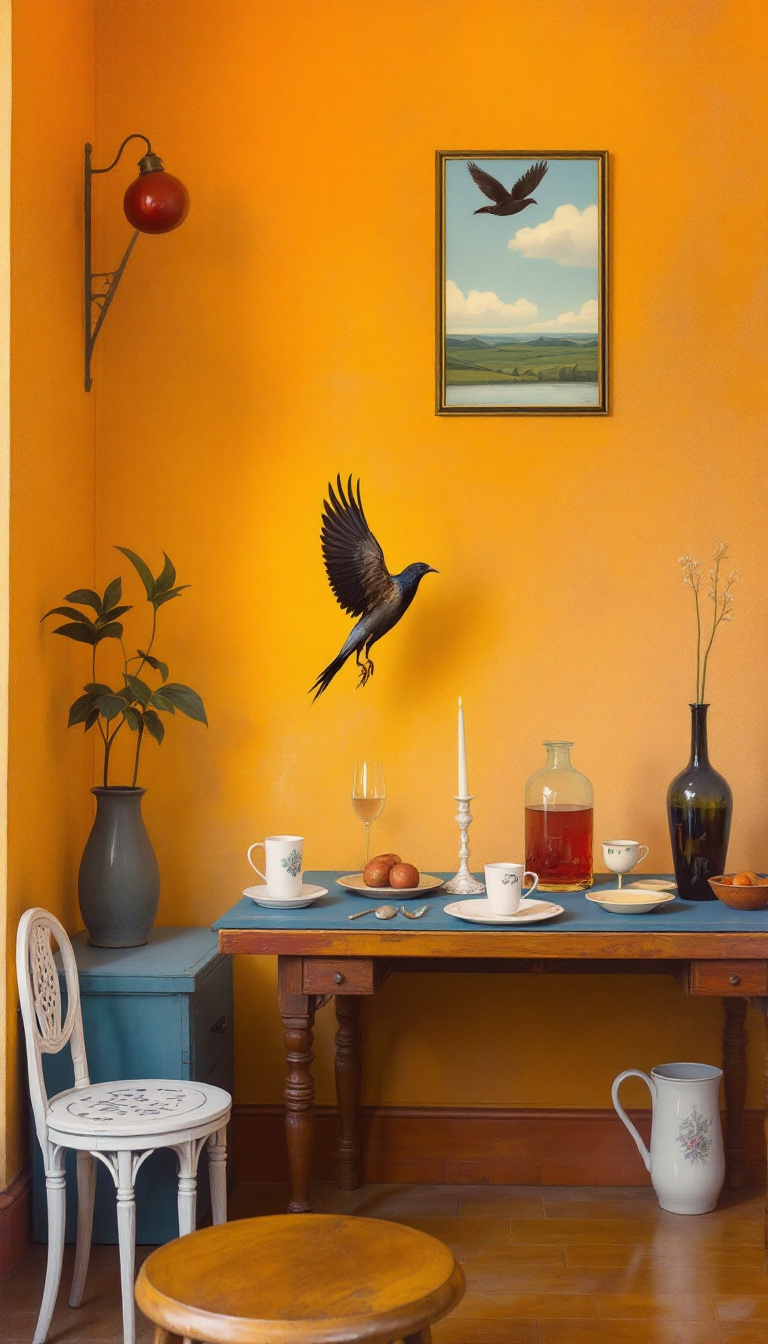 FLUX prompt: a surrealist painting by René Magritte of a ...