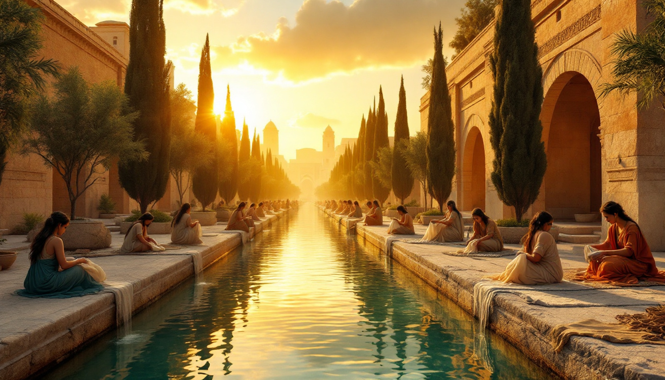 FLUX prompt: Ultra-realistic Wide shot of a stone water c...