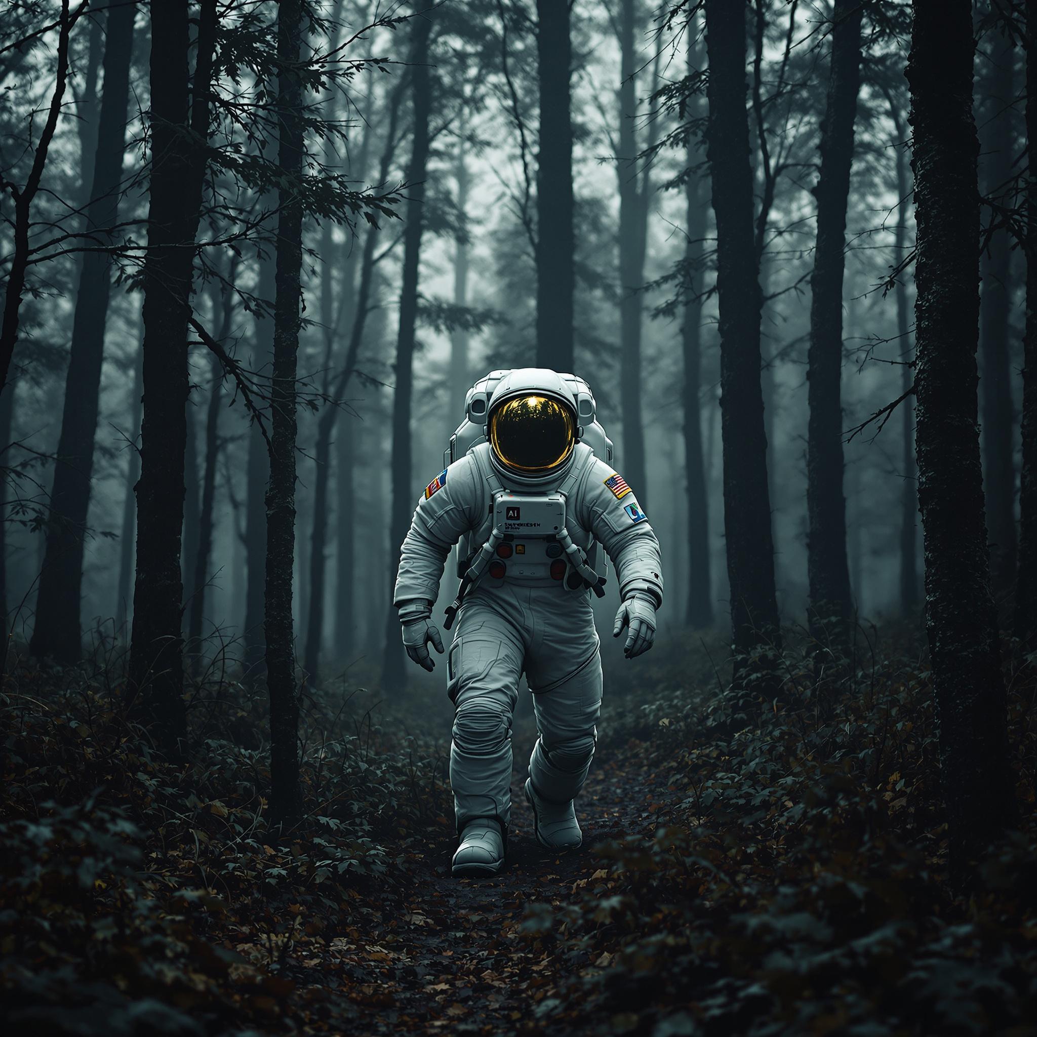 FLUX prompt: Realistic image of an Astronaut in a heavy f...
