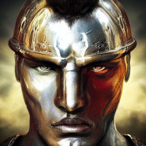 Stable Diffusion prompt: man spartan warrior portrait, lo...
