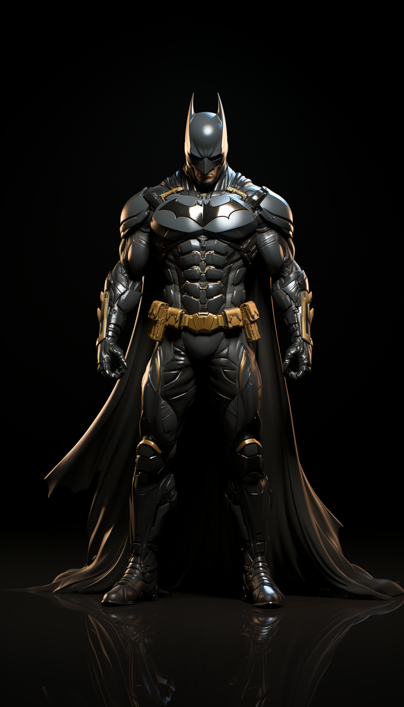 Midjourney prompt: A full body Batman character, cartoon ...