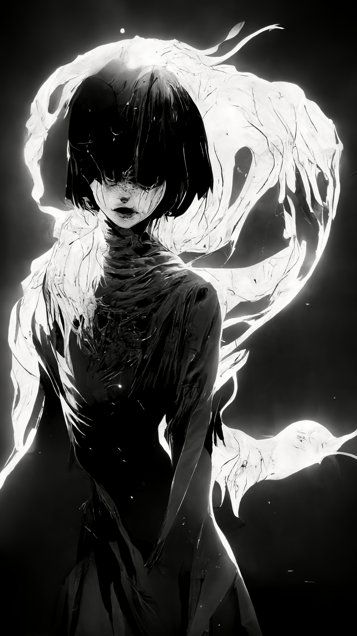 Midjourney prompt: sui ishida art manga, eldritch demon a...