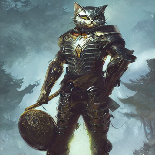 Stable Diffusion prompt: cat wearing armor of japanese de...