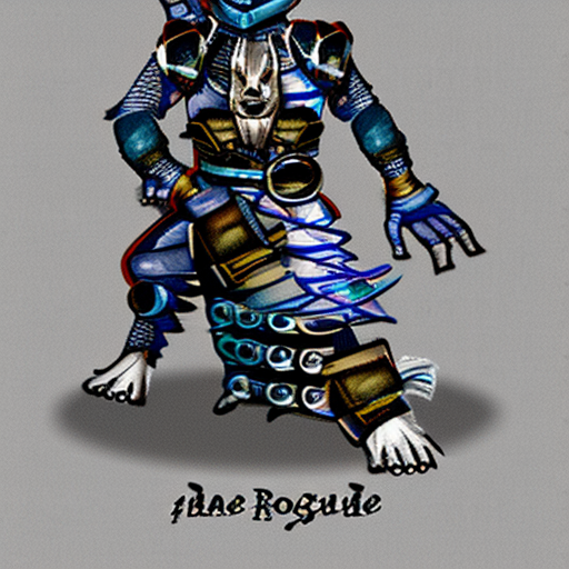 Stable Diffusion prompt: portrait of small anthro rogue,