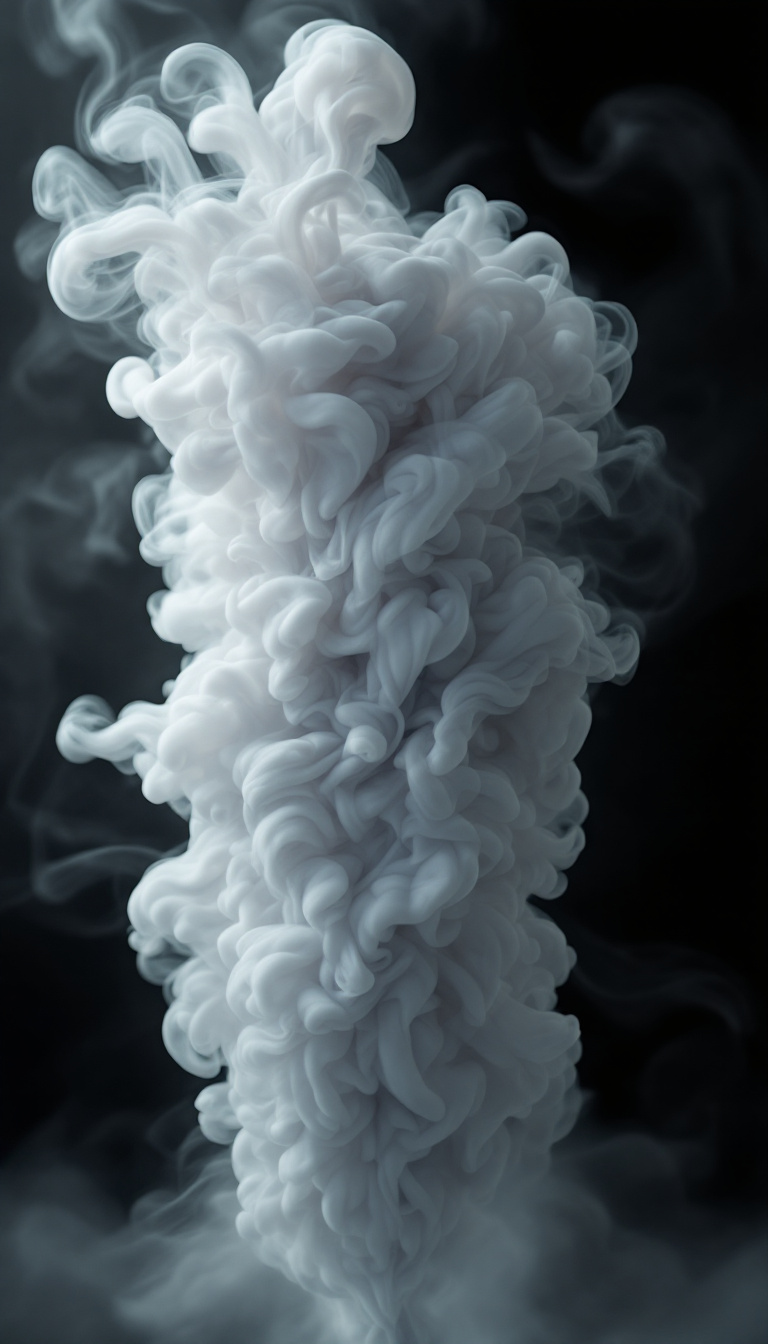 FLUX prompt: The image features a smoke-like representati...