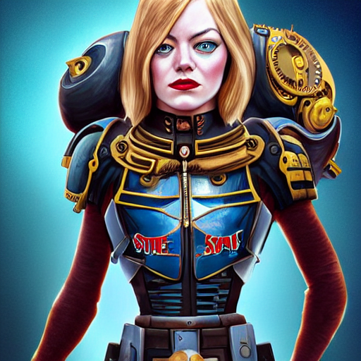 Stable Diffusion prompt: emma stone as a steampunk space ...