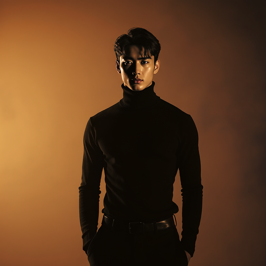 FLUX prompt: fashion editorial photography, front shot, full-bo...