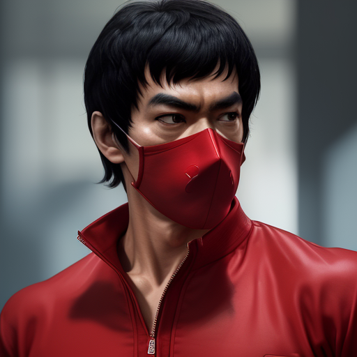 DreamShaper prompt: Create an image of Bruce Lee dressed ...