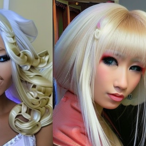 Stable Diffusion prompt: Dos chicas gyaru estilo anime