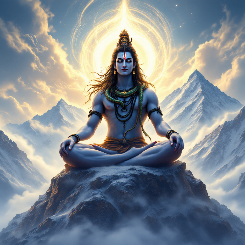 FLUX prompt: "Generate an image of god shiva, the Hindu deity,