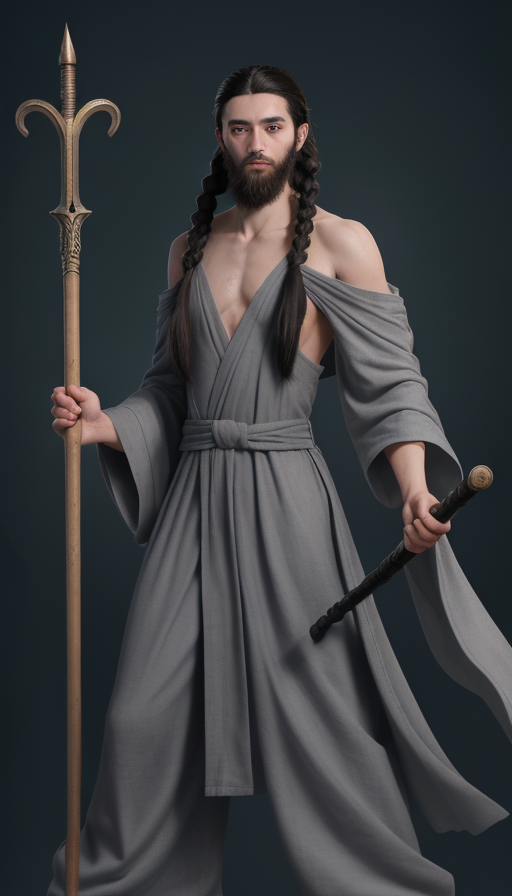 majicMIX realistic prompt: A 24 year old human wizard. He...