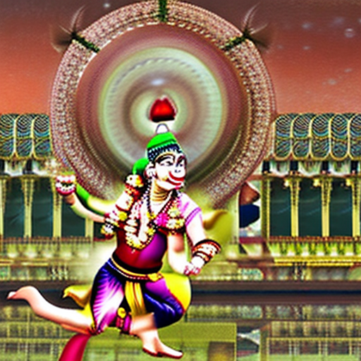Stable Diffusion prompt: realistic hanuman ji flying with...