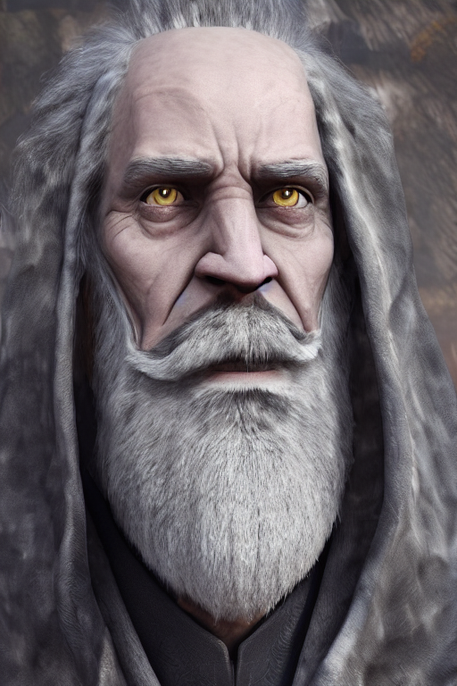 Stable Diffusion prompt: an old man with long white beard...