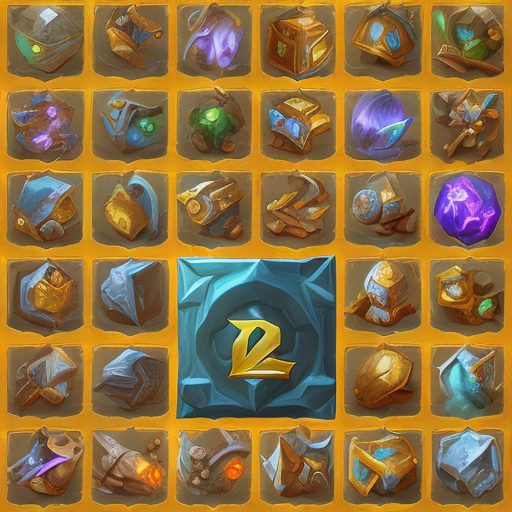 Openjourney prompt: video games icons, 2d icons, rpg icon...