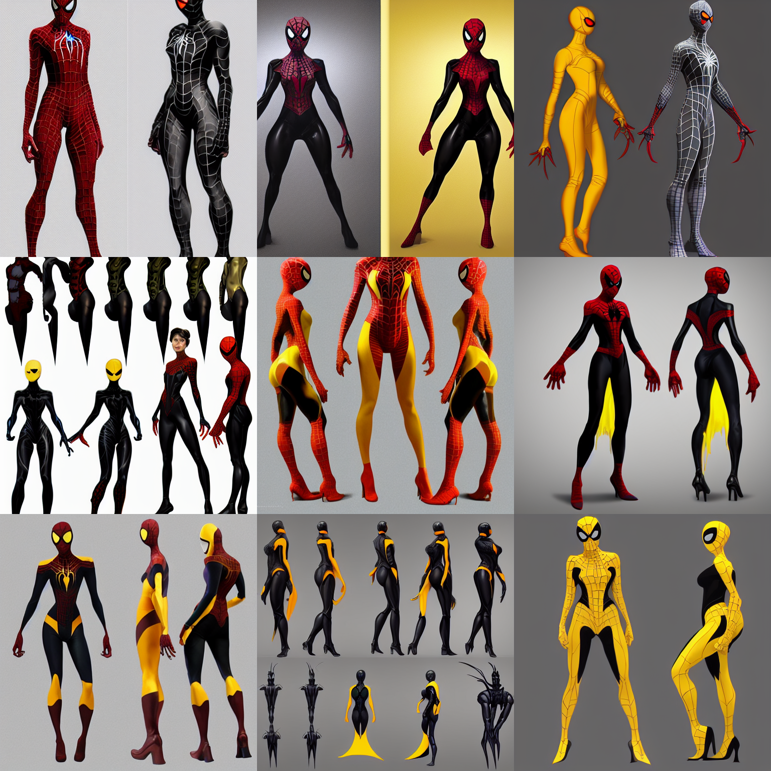 Stable Diffusion prompt: full body character turnaround o...