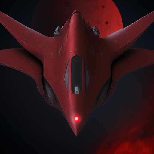 DreamShaper prompt: spaceship, evil dark red, menacing, b...