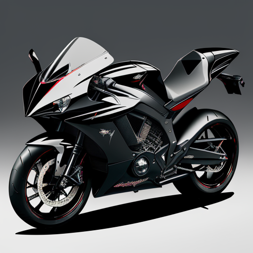 DreamShaper prompt: A sleek black sports motorcycle with ...