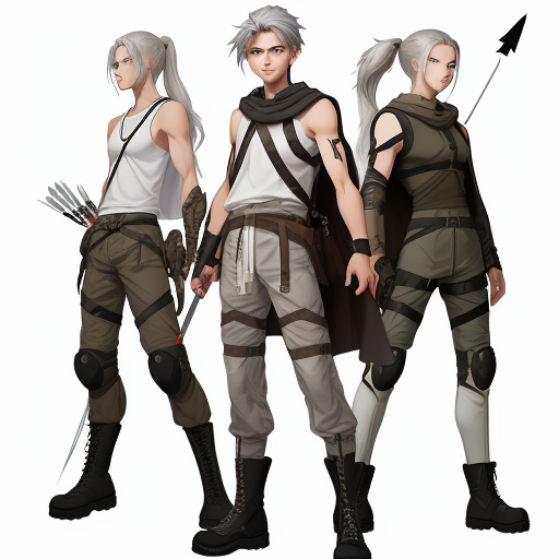 DreamShaper prompt: Game 2d art, image of a young man wit...