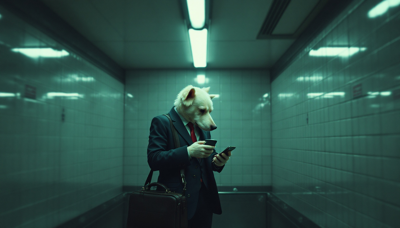 FLUX prompt: an anthropomorphic cream cute dog, deutscher...