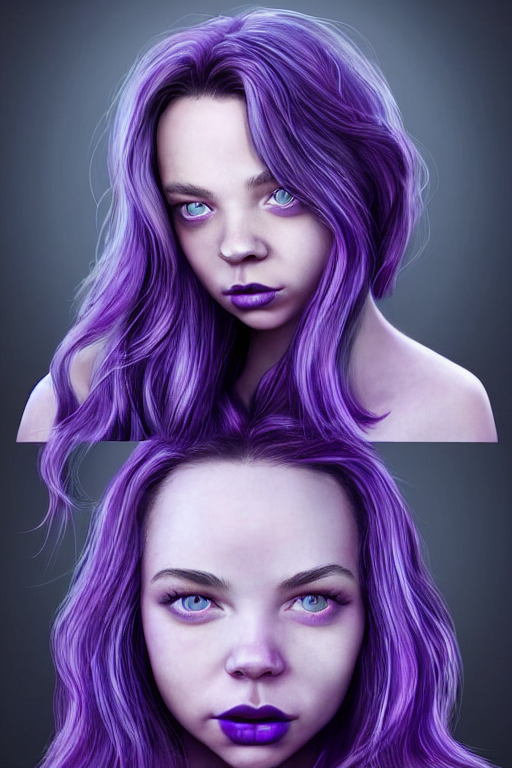 Stable Diffusion prompt: sydney sweeney , orc mouth, purp...