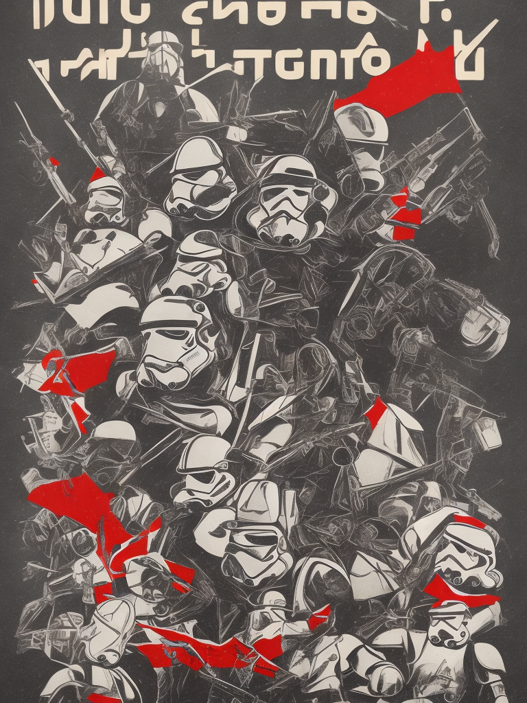 Openjourney prompt: A Stormtrooper featured in a Soviet U...