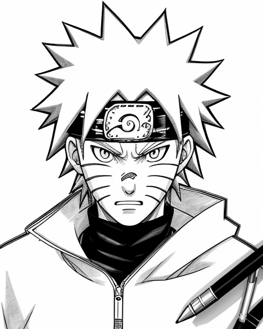 DreamShaper prompt: face Naruto Uzumaki, illustration lin...