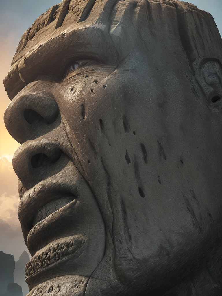 DreamShaper prompt: Photo of a ultra realistic moai, one ...