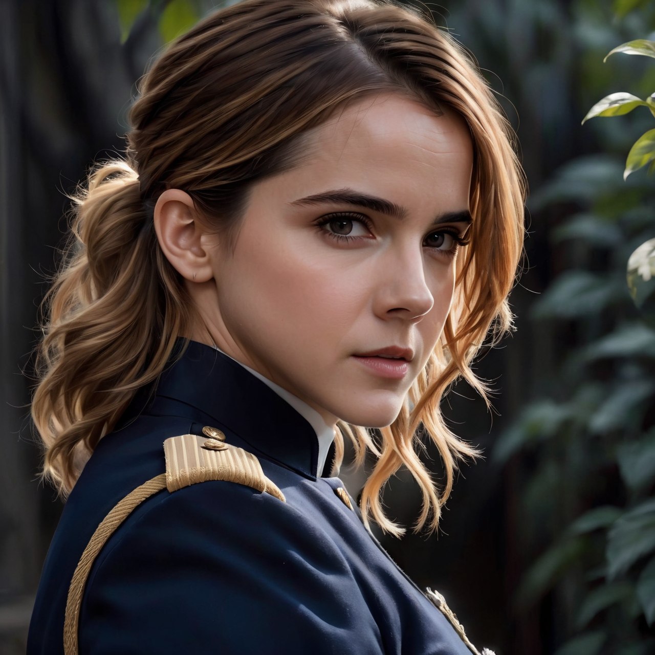 Stable Diffusion prompt: cute navy officer emma watson, n...