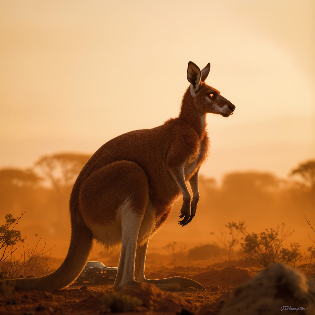 FLUX prompt: The spirit of the Australian outback embodie...