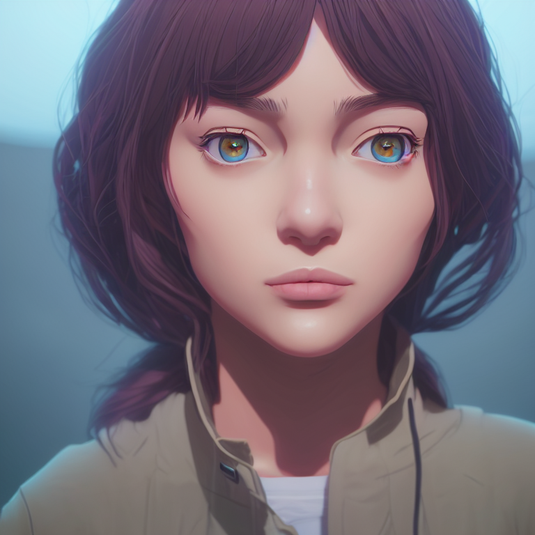 Stable Diffusion prompt: portrait of Girl by dan mumford,...