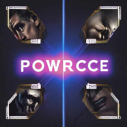 Stable Diffusion prompt: POWERTRACE!!!, poster, clear tex...