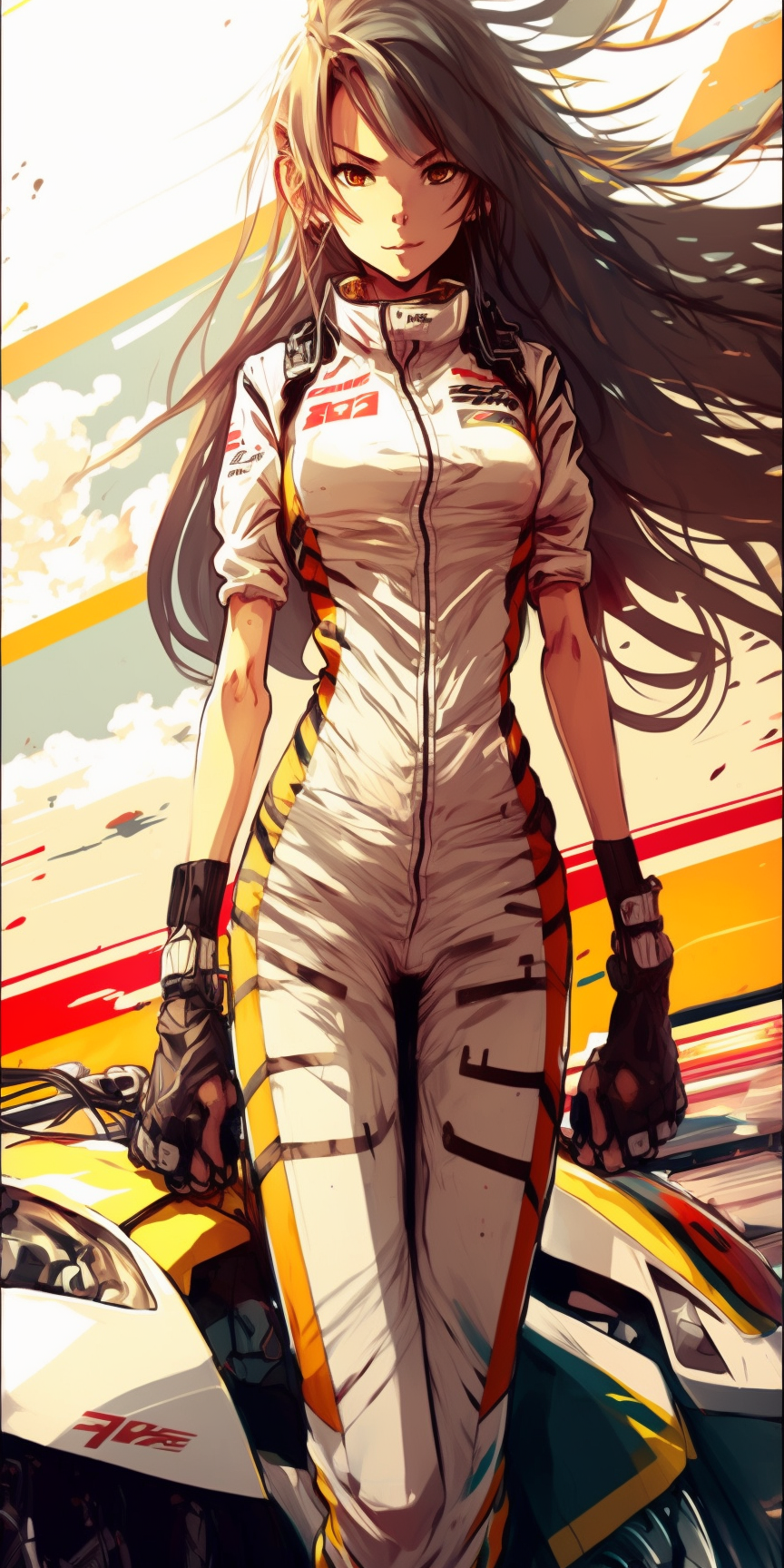 Midjourney prompt: Racing track, race track, nascar, dram...