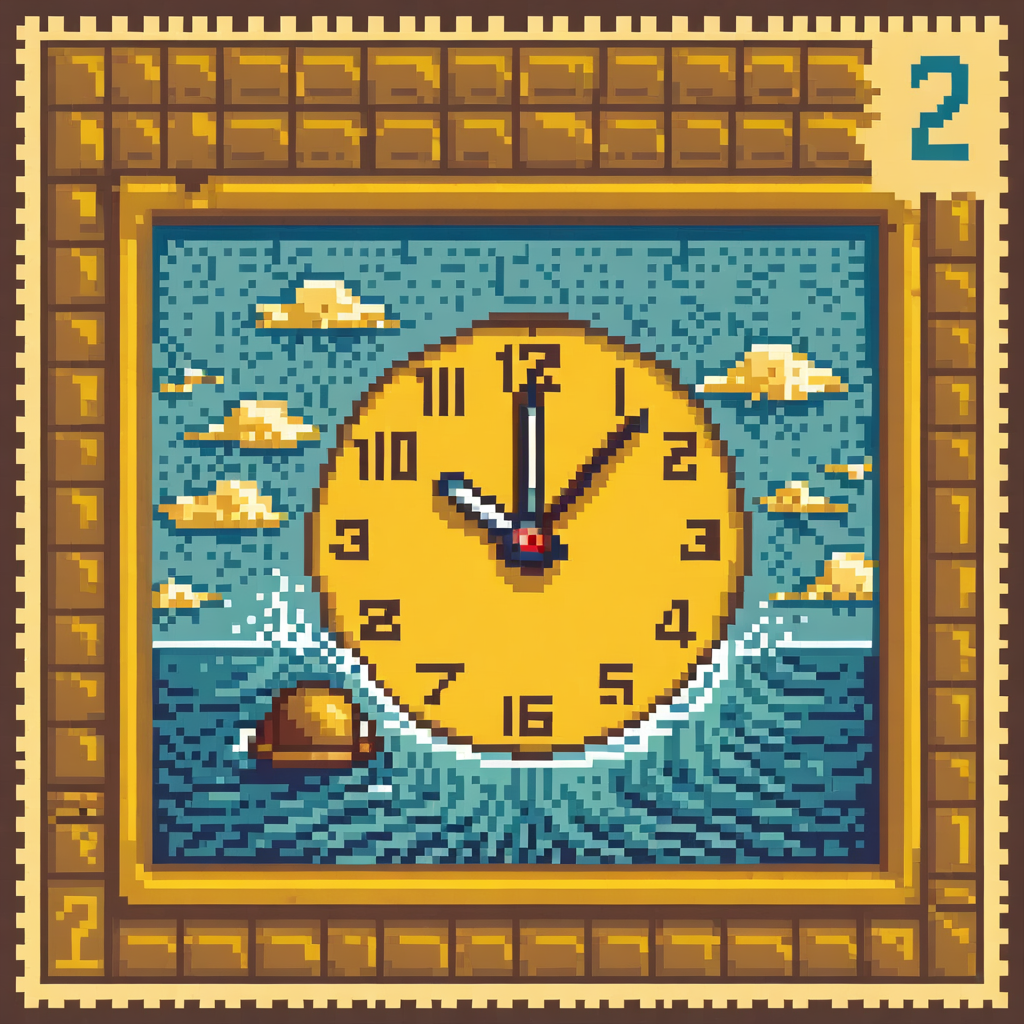 Midjourney prompt: Time flows backward as a clock melts i...