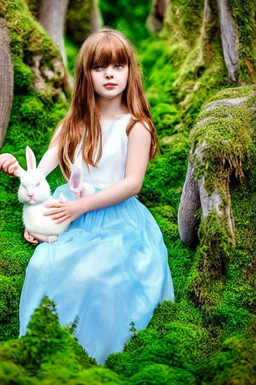 Stable Diffusion prompt: ((portrait of young girl playing...